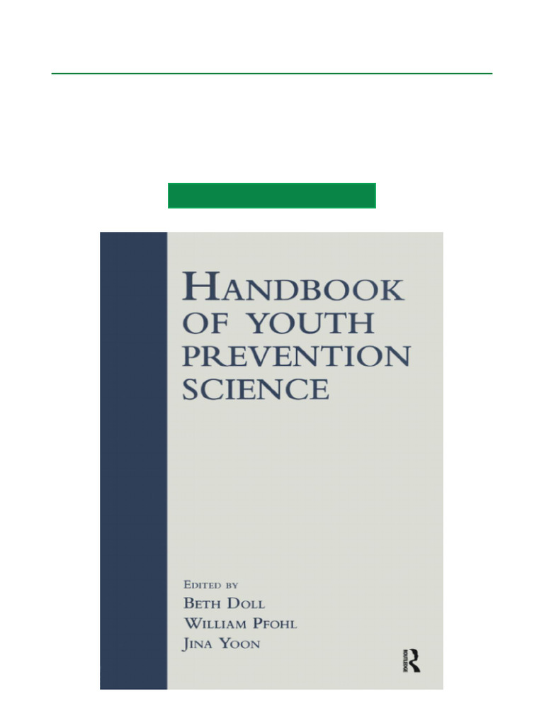Handbook of Youth Prevention Science - 1st Edition Multiformat Download ...