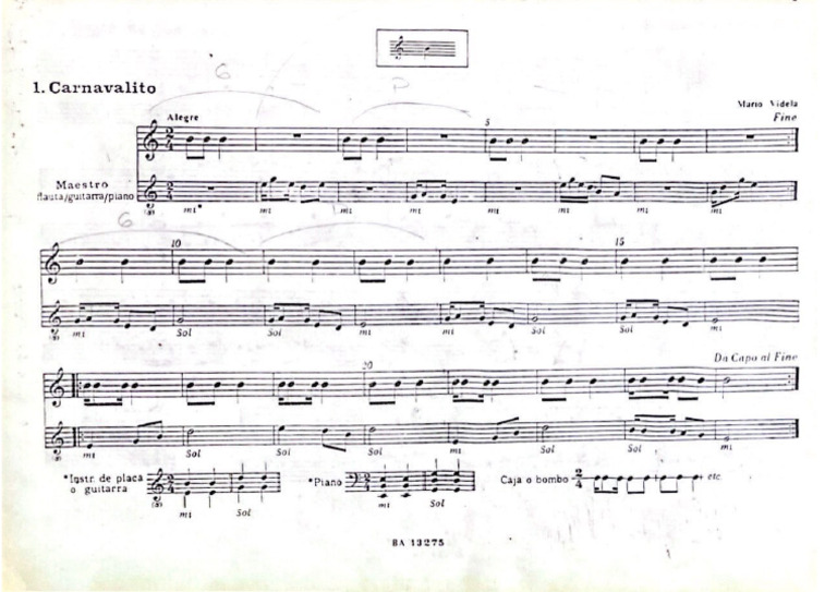 Carnavalito Partitura | PDF