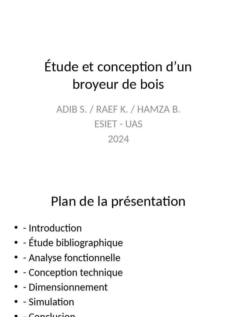 Présentation Broyeur Bois PFA | PDF | Engrenage | Ingénierie mécanique