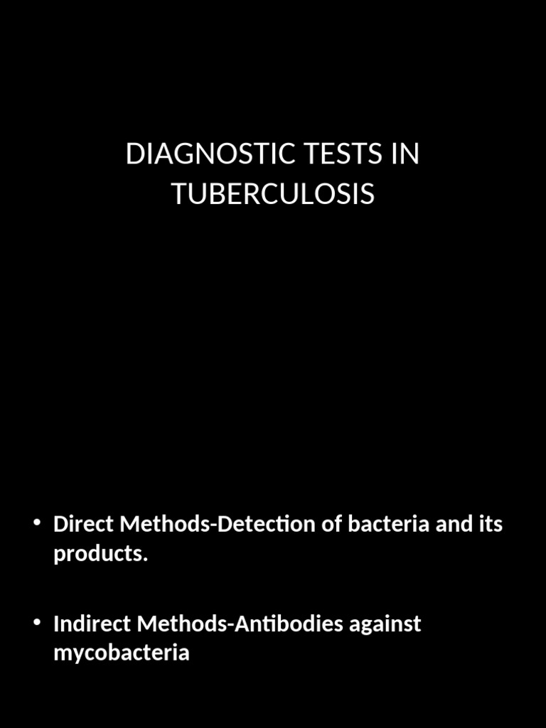 Diagnostic Tests in Tuberculosis | PDF | Staining | Mycobacterium