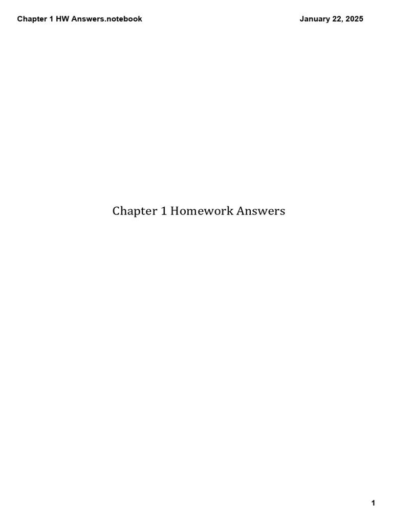 Chapter 1 HW Answers | PDF