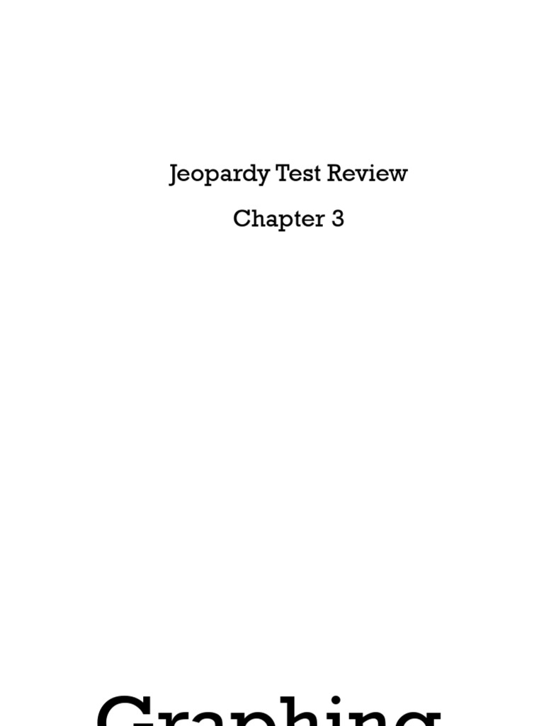 Jeopardy Test Review: Graphing & Roots | PDF