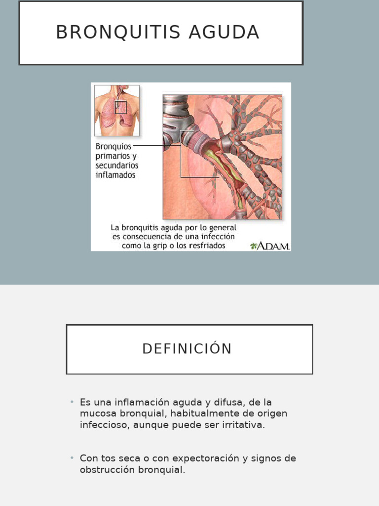 Tratamiento y diagnóstico de bronquitis aguda | PDF | Tos | Bronquitis