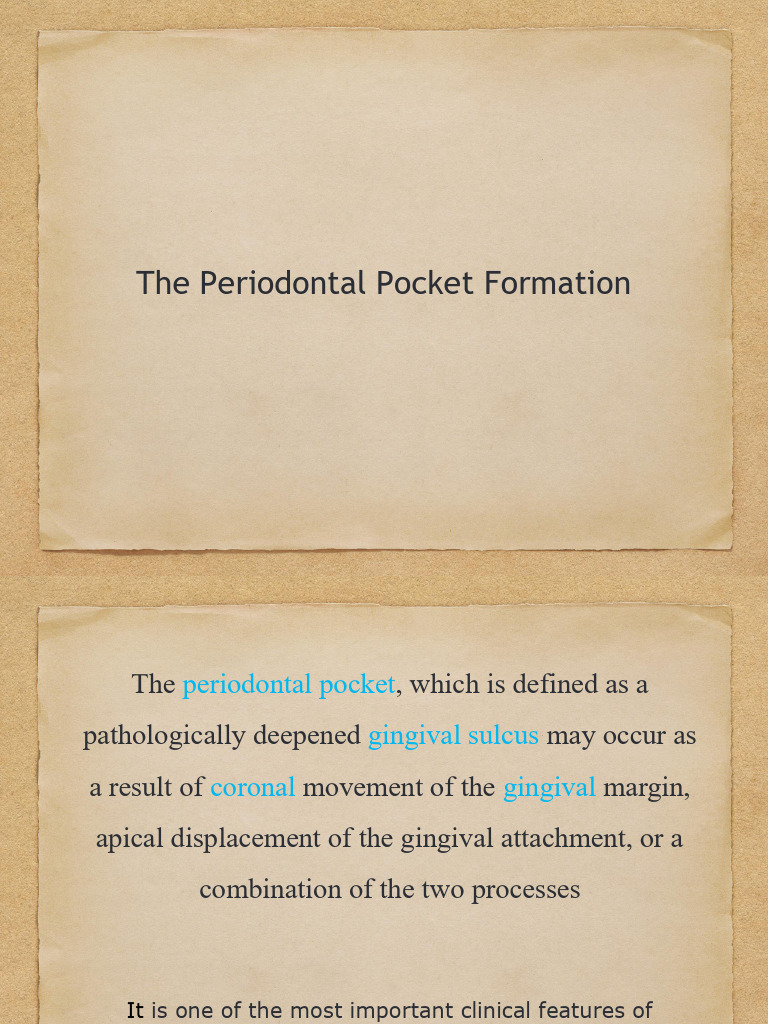 Periodontal Pocket (Perio) | PDF | Periodontology | Medical Specialties