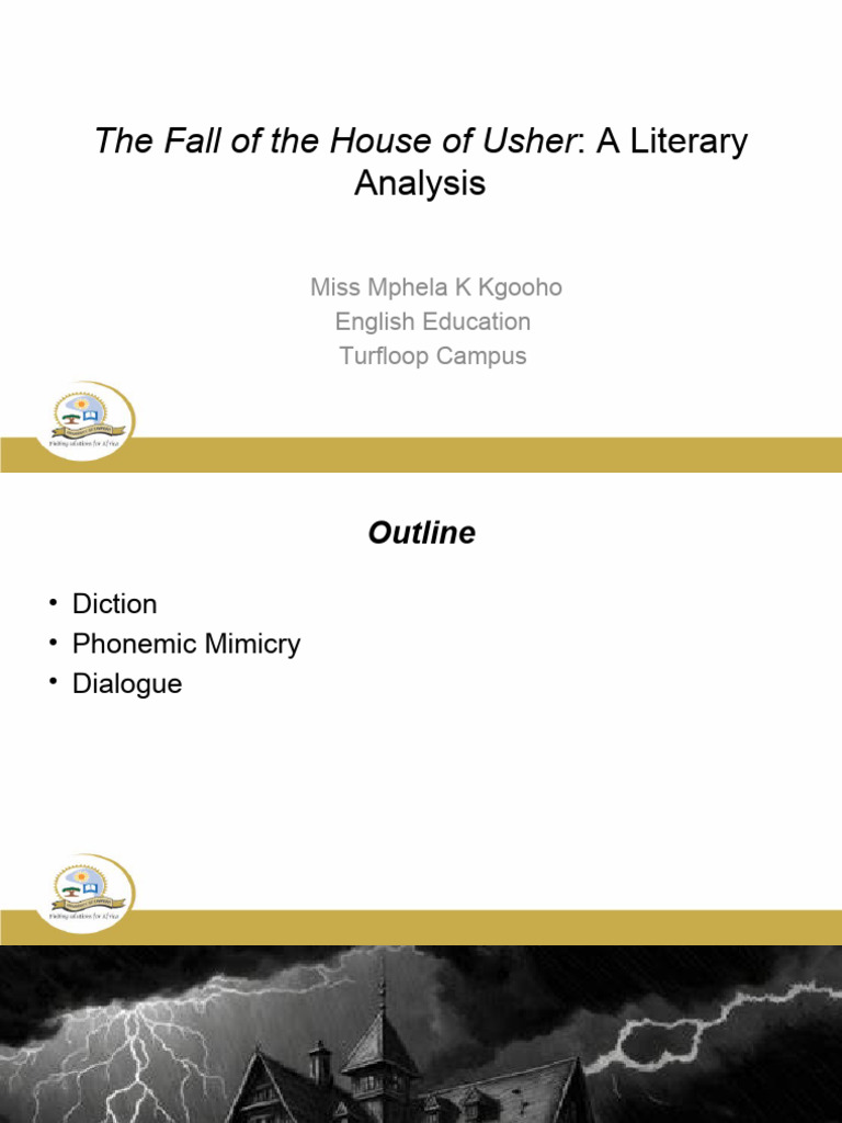 The Fall of the House of Usher a Literary Analysis Phonemic Mimicry and ...