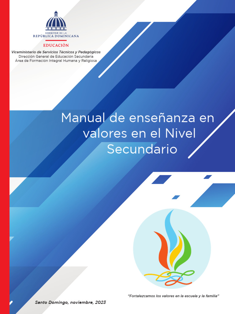 1 - Fihr Manual Sobre Enseñanza en Valores Nivel Secundario Version Final | PDF | Las emociones ...