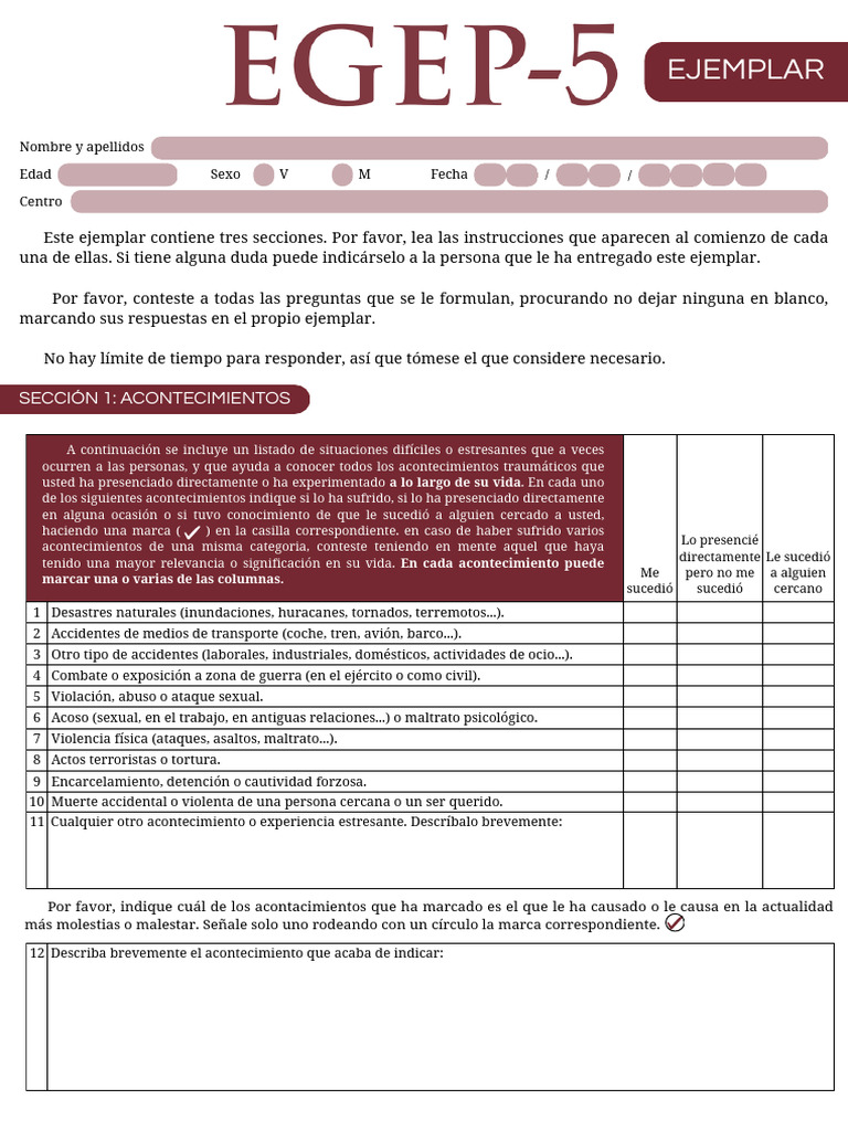 EGEP-5 Ejemplar HQ | PDF | Ira | Abuso infantil