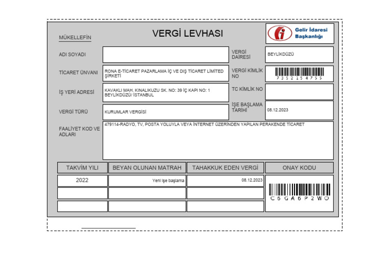 Vergi Levhası | PDF