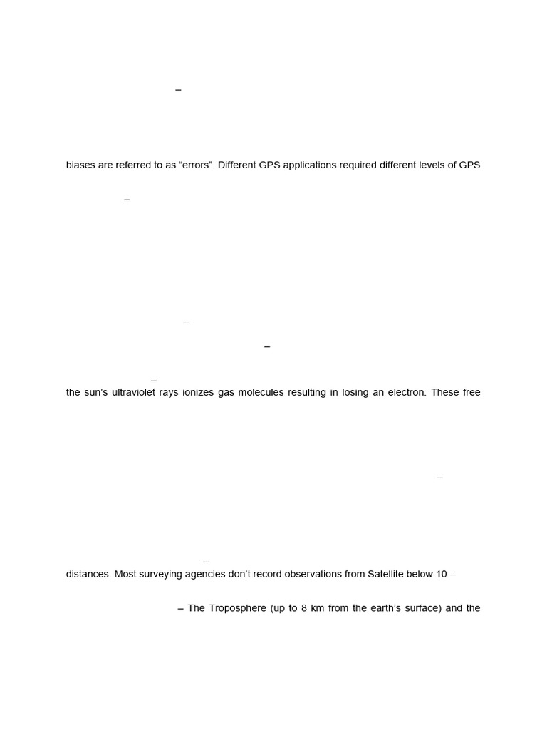 GPS - Measurement Biases & Errors | PDF | Ionosphere | Global Positioning System