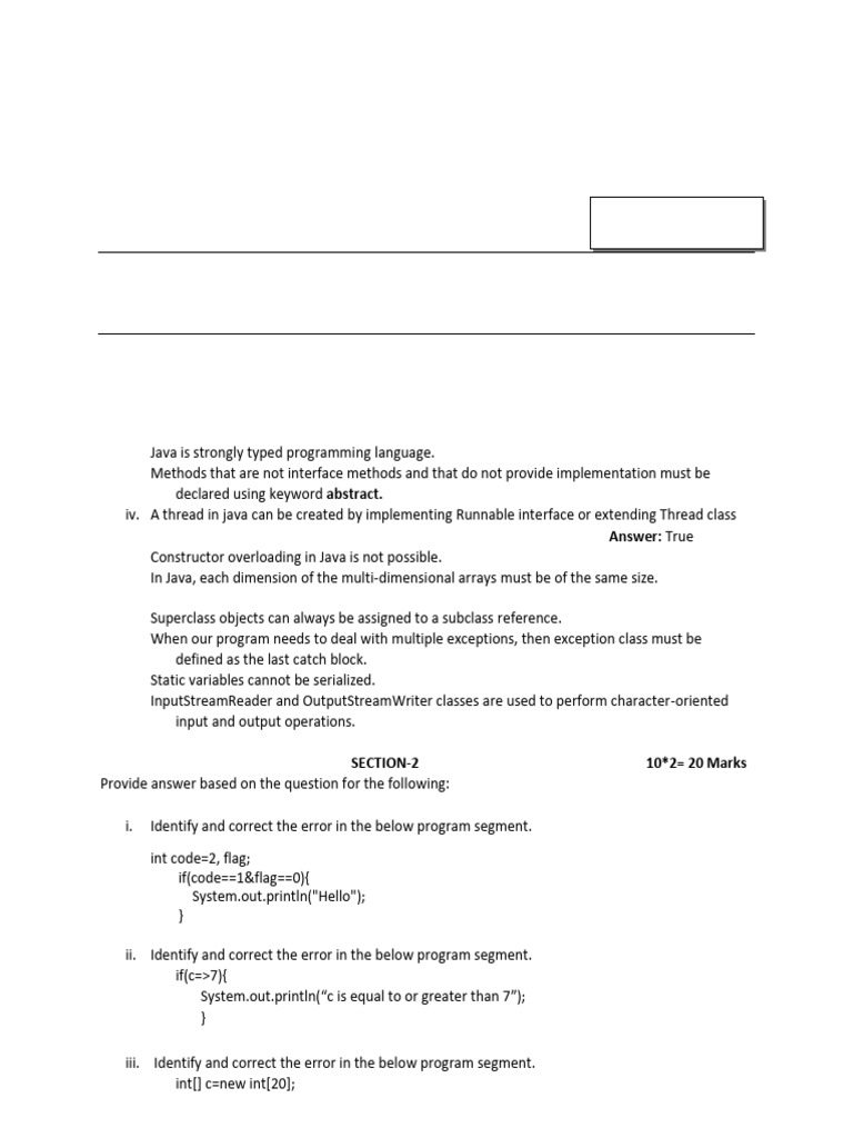 OOP Comprehensive - Exam - Solutions | PDF | Method (Computer Programming) | Inheritance (Object ...