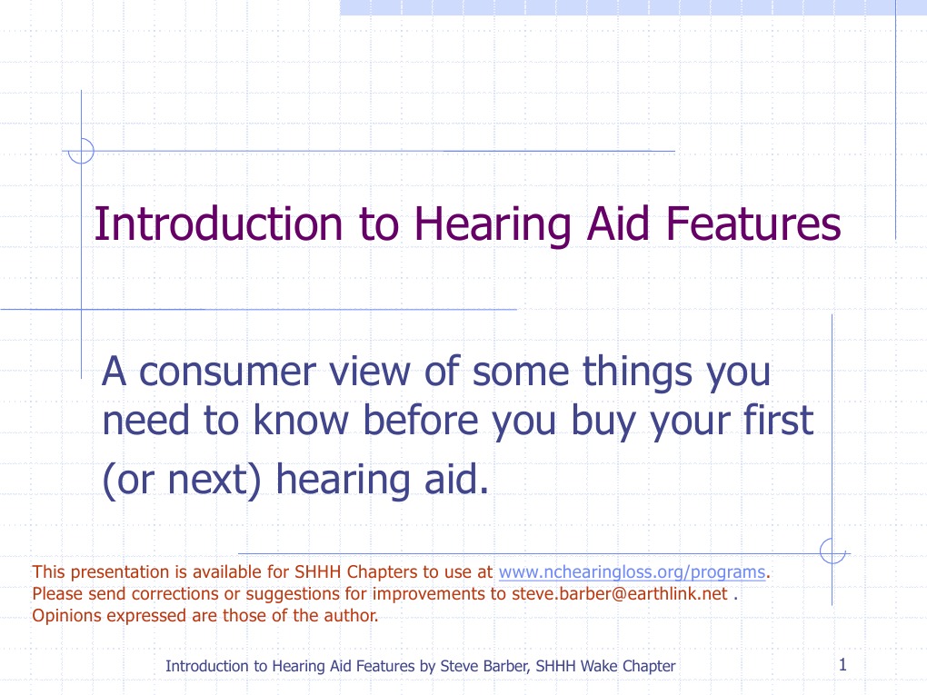Introduction To Hearing Aid Features | PDF | Hearing Aid | Microphone