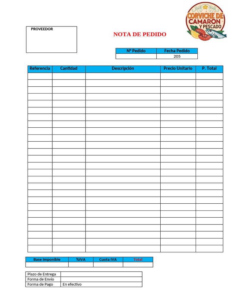 Nota de Pedido | PDF
