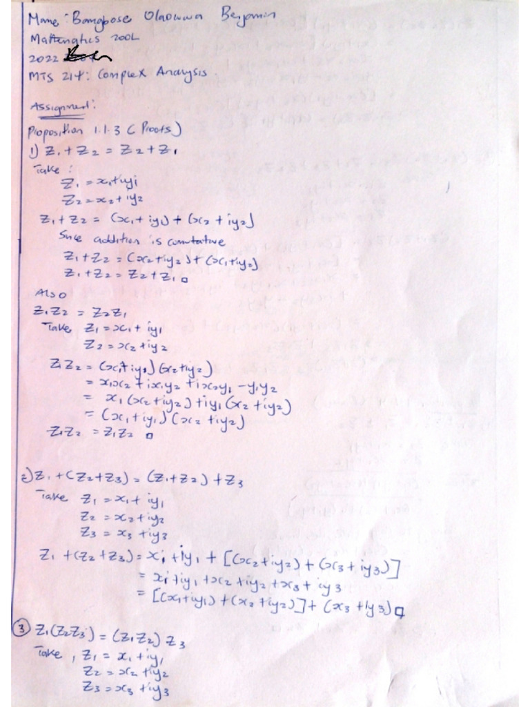 MTS 214 Assignment | PDF