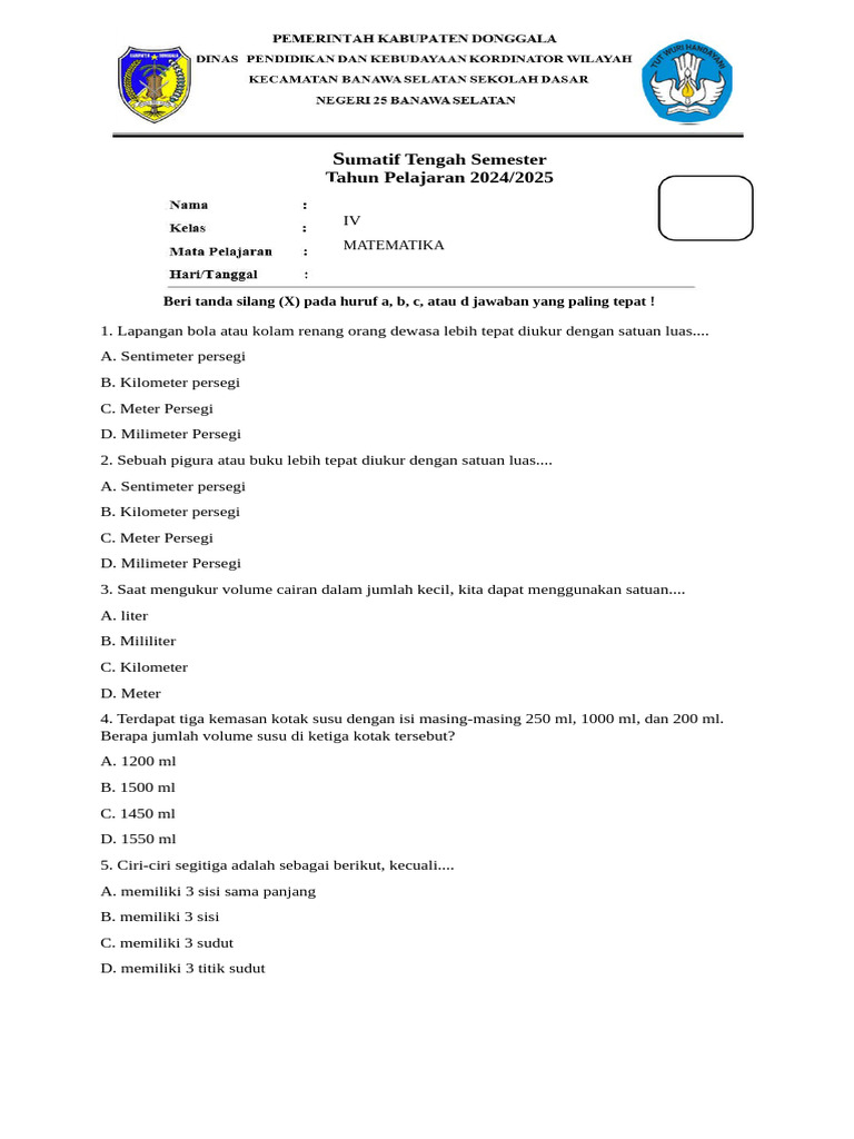 Jadwal UTS 2024-2025 | PDF