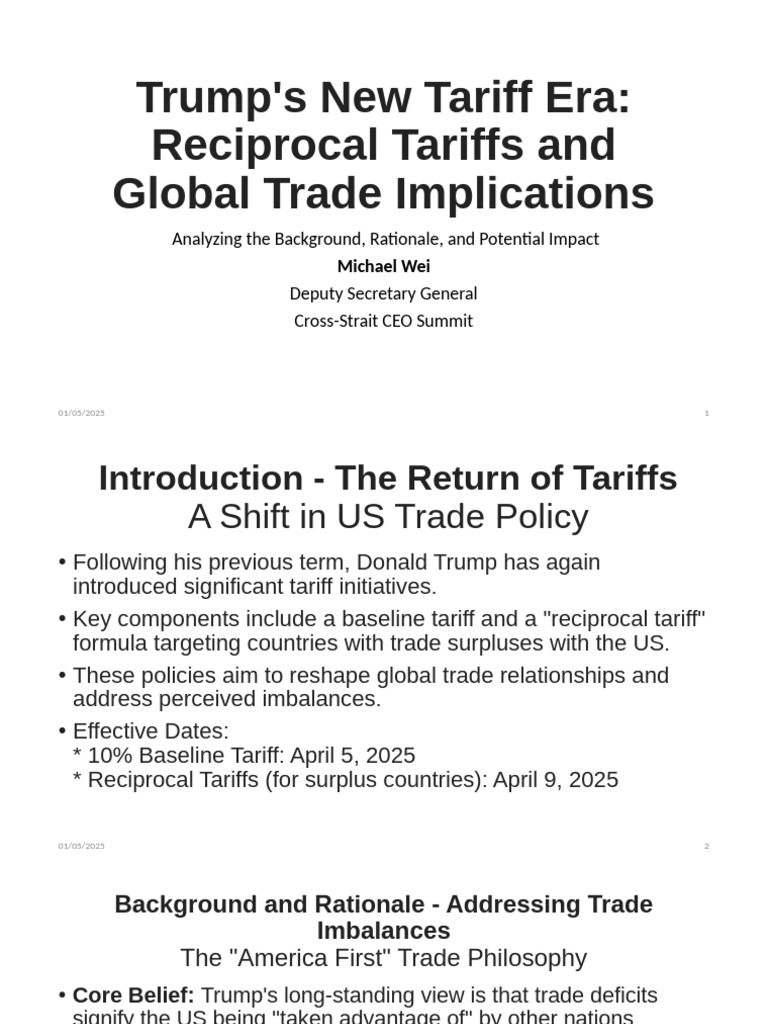 Trump's Tariff Policy: Global Trade Impact | PDF | Tariff | World Trade ...