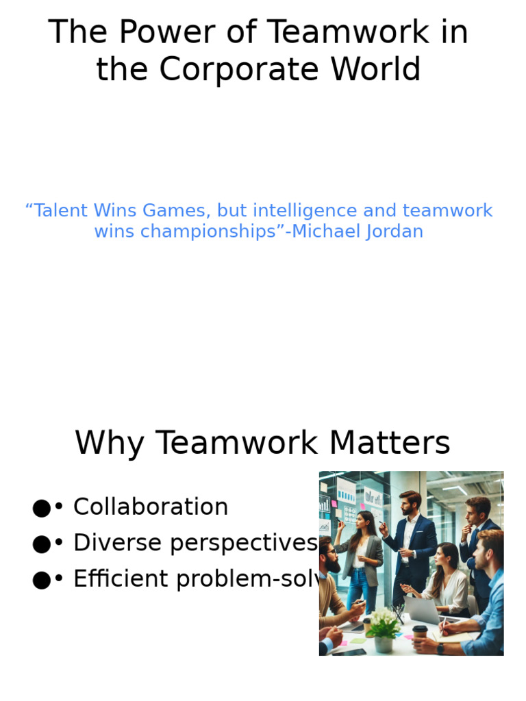 The Power of Teamwork in Business | PDF