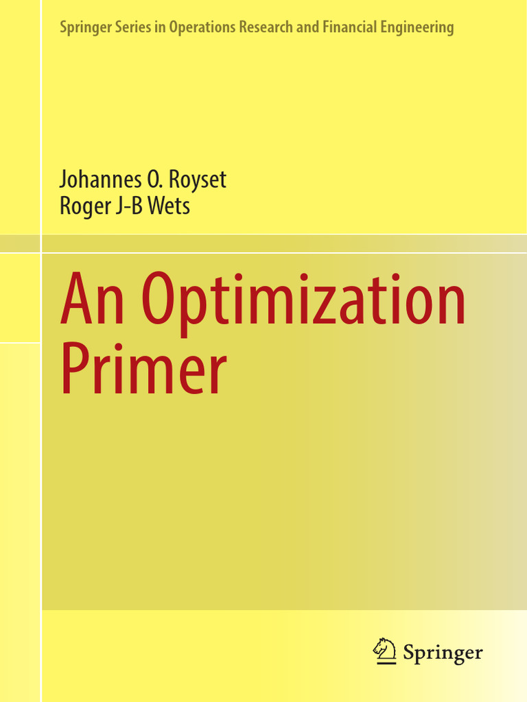Optimization Primer in Operations Research | PDF | Mathematical ...