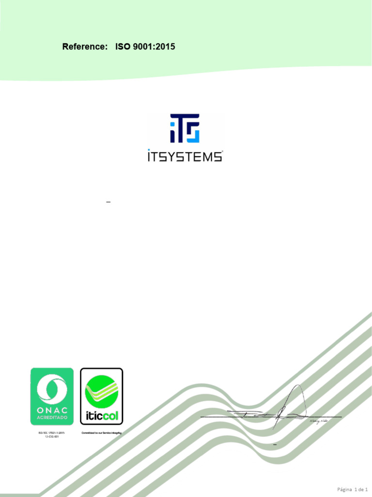 Empresa Certificada Con Iso 9001 2015 - Itsystems Peru | PDF