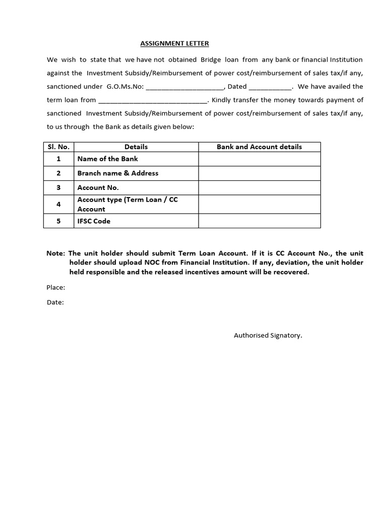 Assigment Letter (2) | PDF