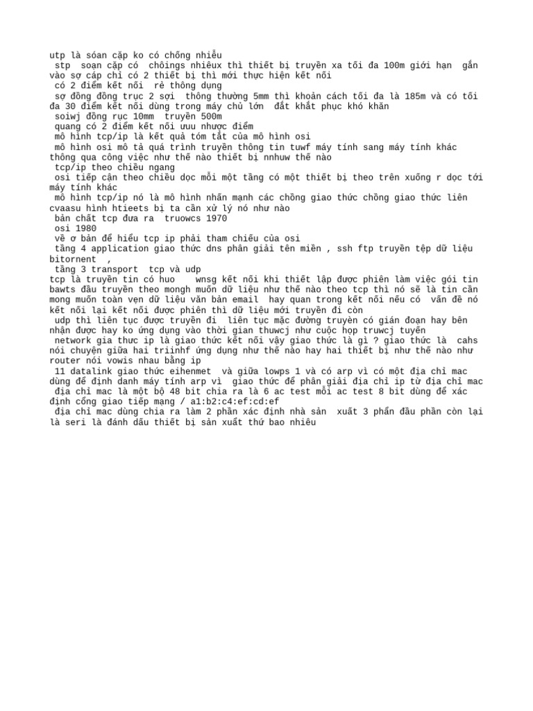 utp là sóan cặp ko có chống nhiễu | PDF