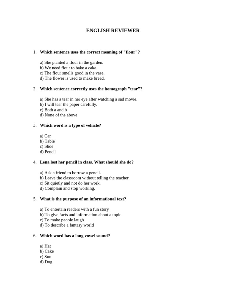 Grade 3 English Reviewer Q3 Pdf