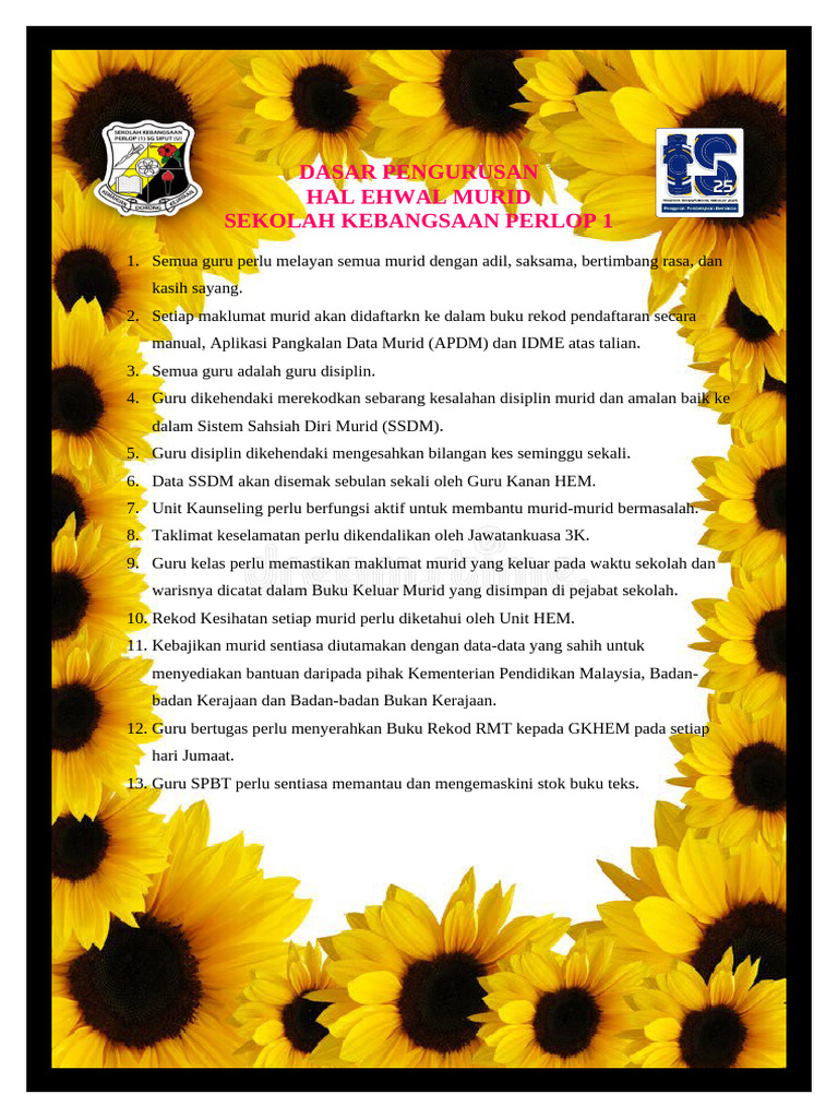 Dasar Pengurusan Hem 2024 | PDF