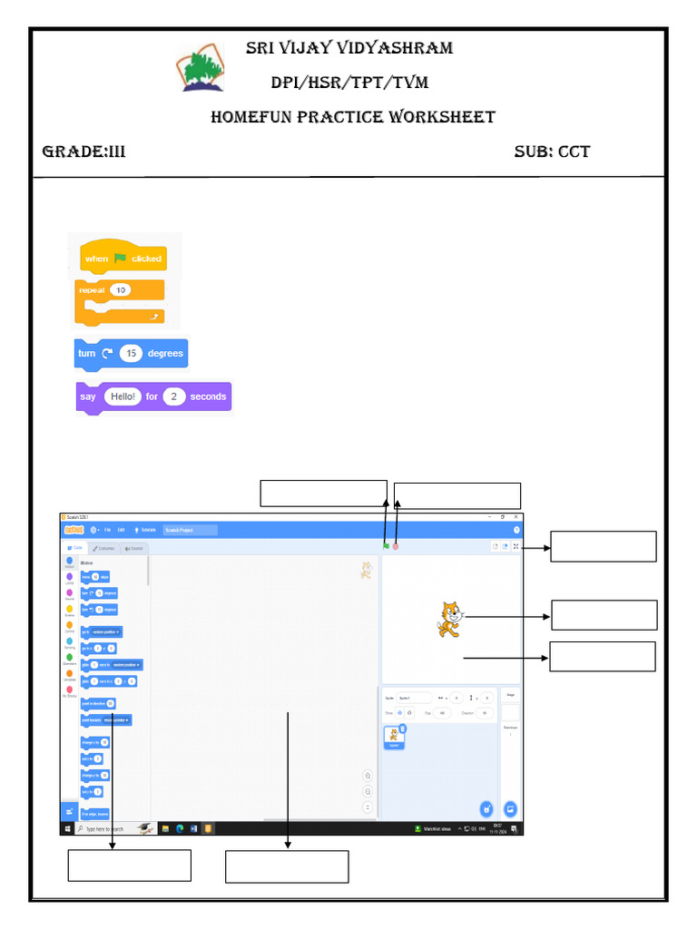 Grade III CCT Homefun Worksheet | PDF