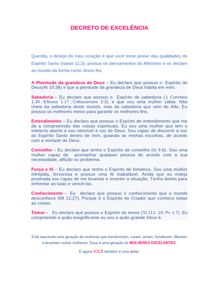 Decreto de Excelência | PDF