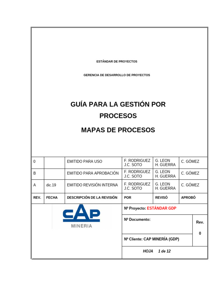 Guía Confección Mapa de Procesos | PDF | Cadena de valor | Business