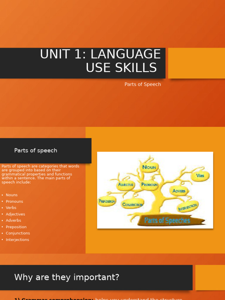 Unit 1 - Parts of Speech | PDF | Part Of Speech | Noun