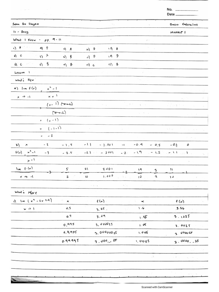 Basic Cal - Mod 1 q3 - Ilayon | PDF