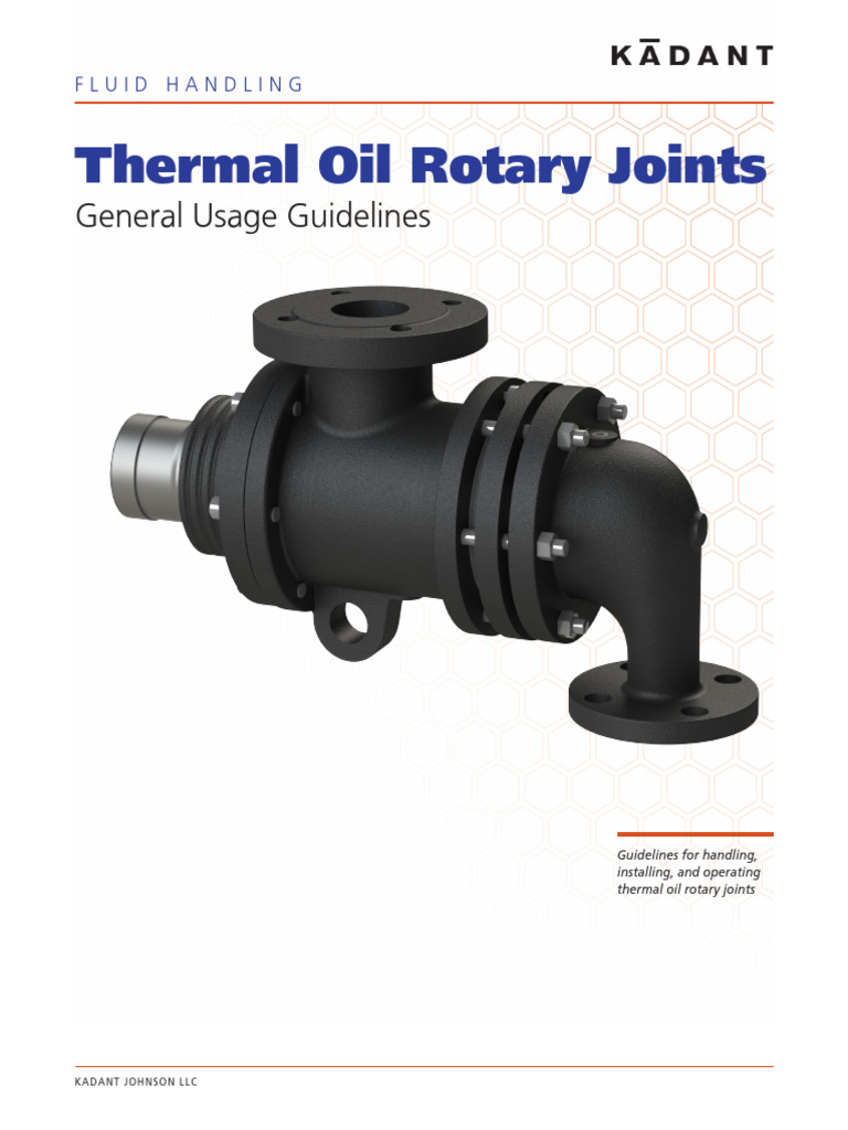 Thermal Oil Rotary Joint Guidelines | PDF | Filtration | Mechanical ...