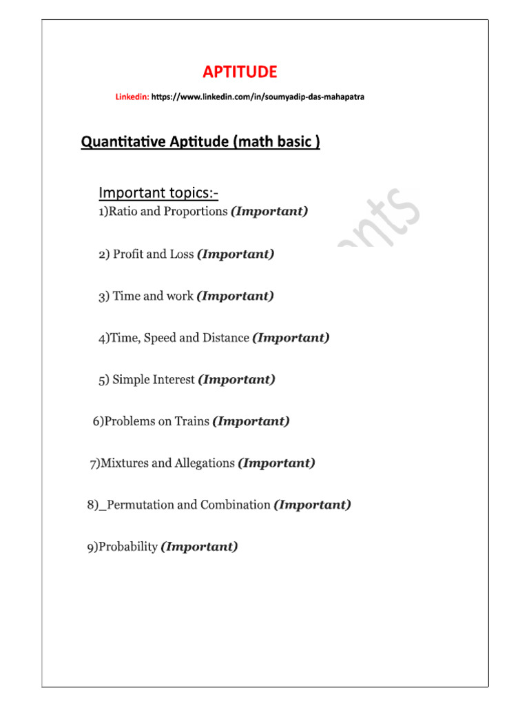 Aptitude | PDF