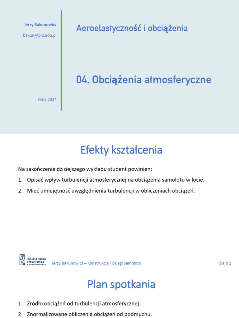 KiOS1 W04 Obciazenia Atmosferyczne | PDF