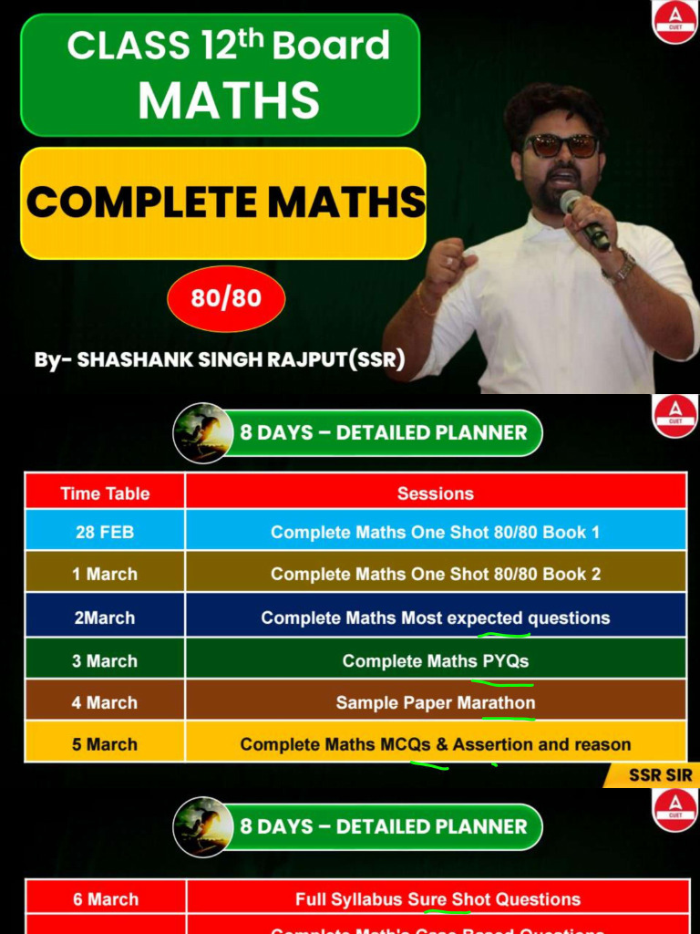 Complete Maths One Shot Book 1 PDF by SSR Sir - Removed | PDF