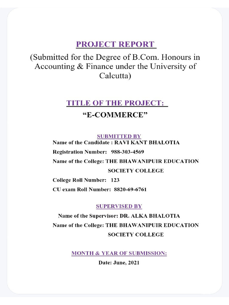 E Commerce Project | PDF