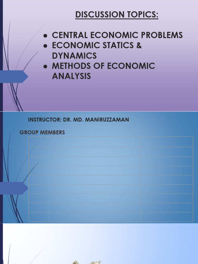 ECO-110 PRESENTATION (Group-2) | PDF | Economics | Analysis