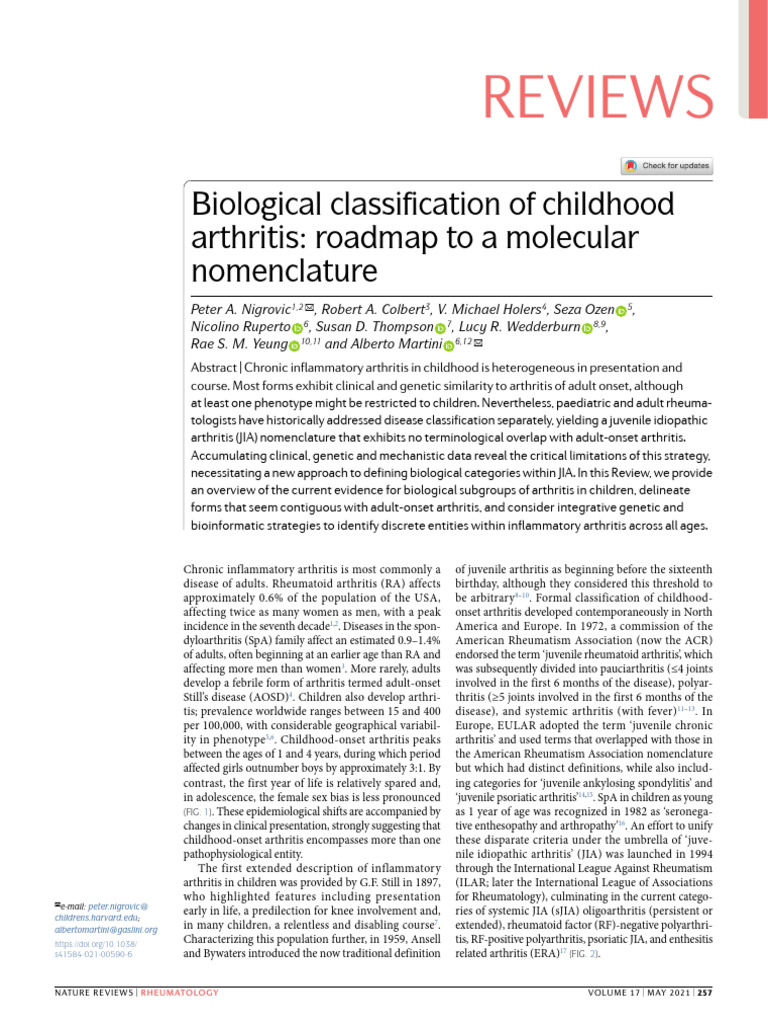 Arthritis - Biological Classification | PDF | Arthritis | Rheumatology