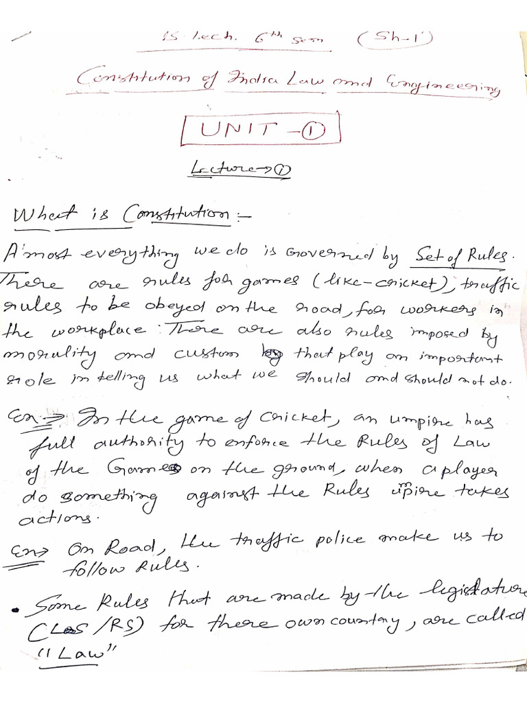 COI Notes Unit 1 | PDF