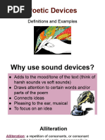 10 Sound Devices in Poetry With Examples | PDF