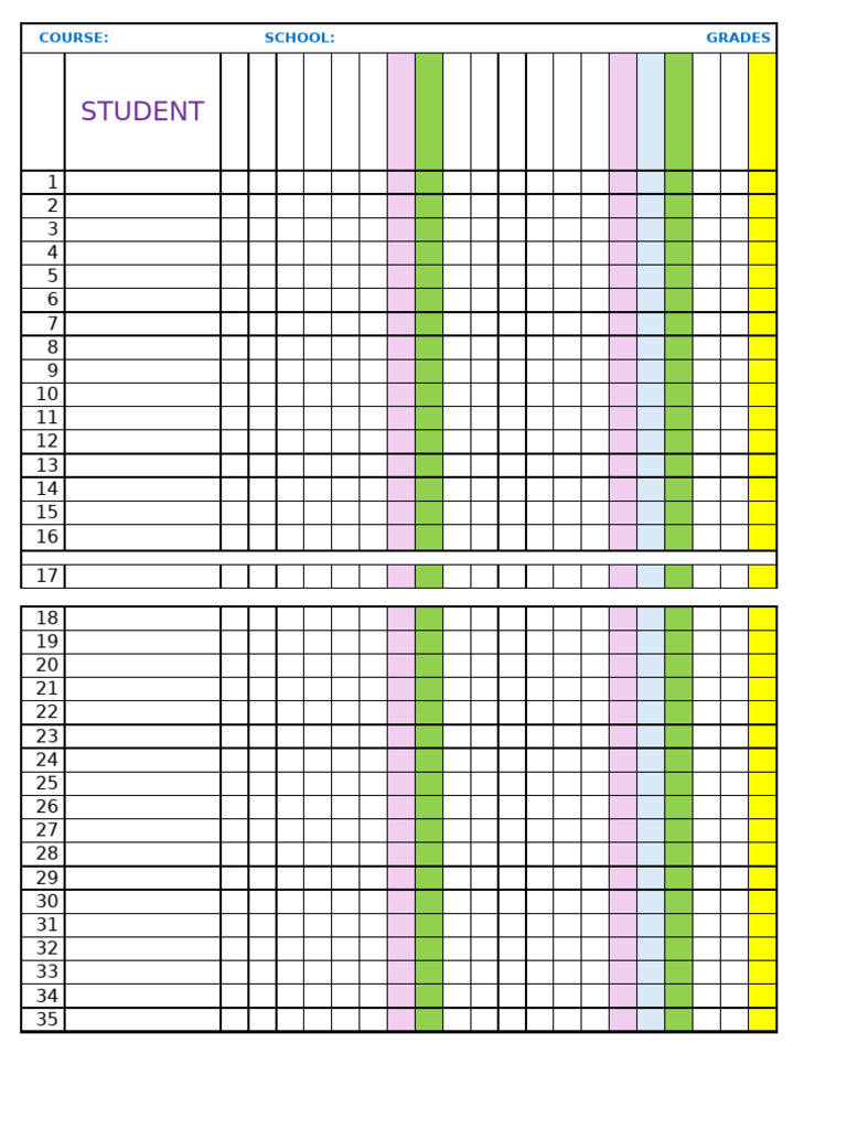 2 Lista Apaisada en Blanco | PDF
