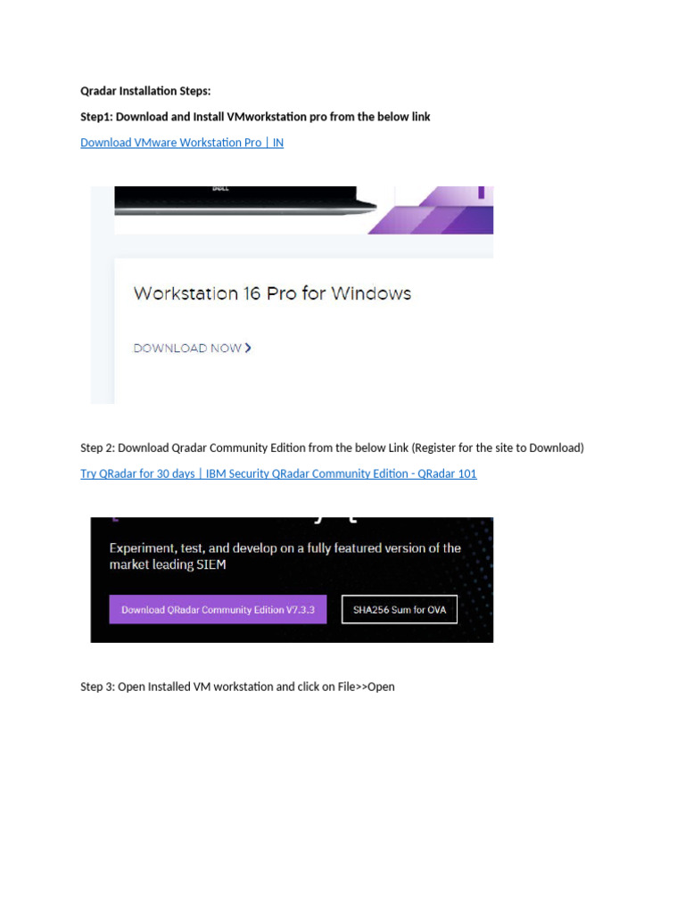 Qradar Installation Steps | PDF | Virtual Machine | Login
