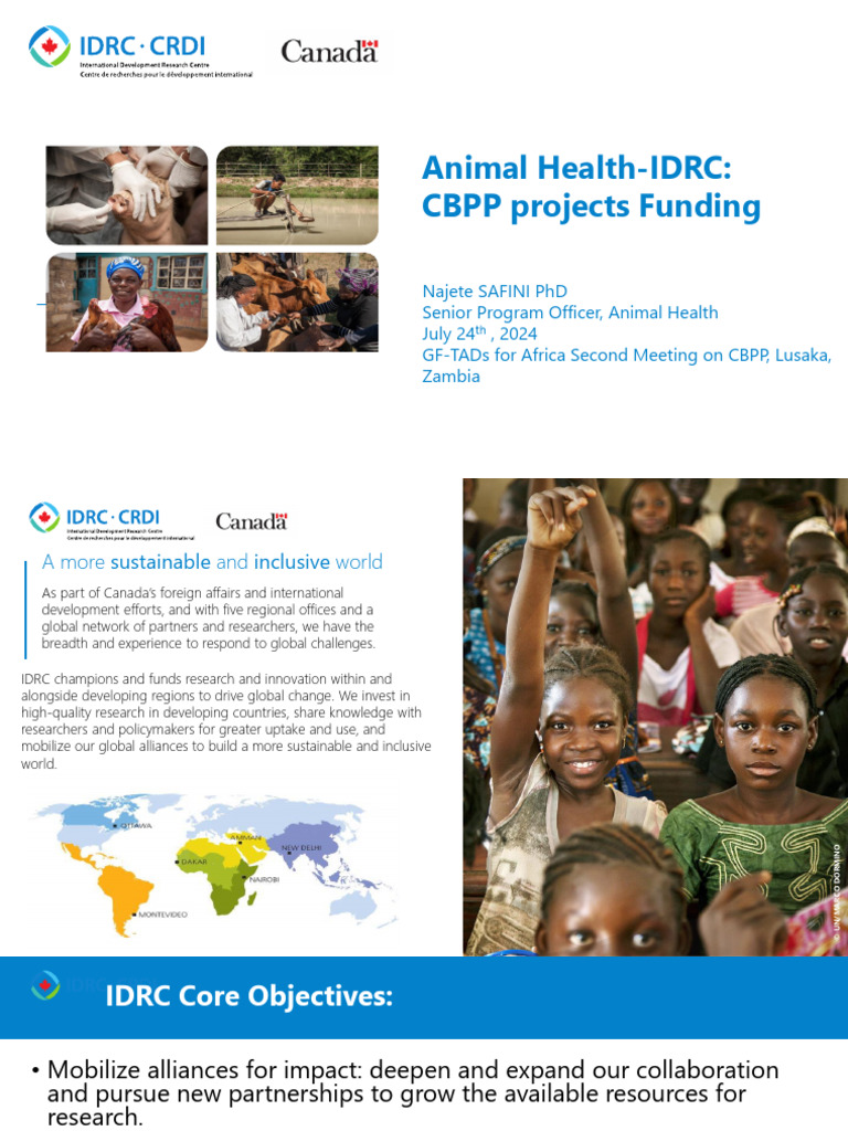 IDRC Canada N. Safini CBPP Projects Funding | PDF | Vaccines | Medicine