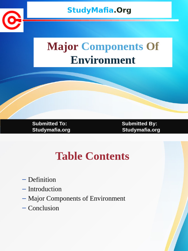 Major-Components-of-Environment | PDF | Ecosystem | Natural Environment