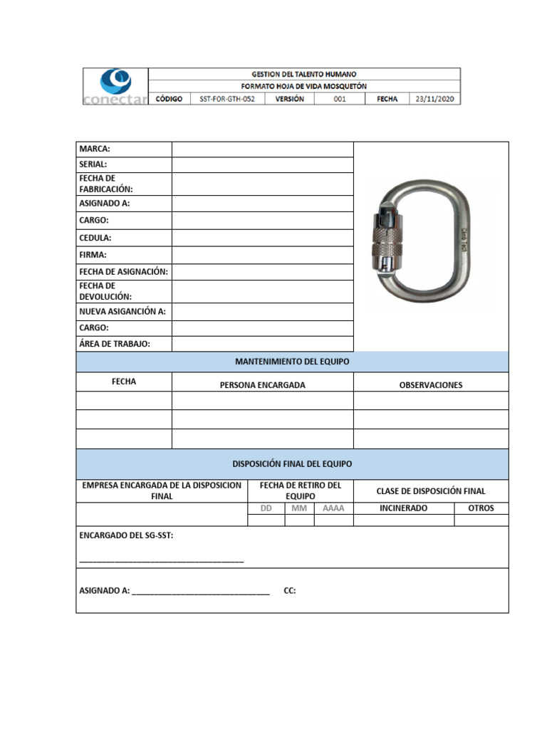 Sst-For-Gth-052 Hoja de Vida Mosqueton | PDF