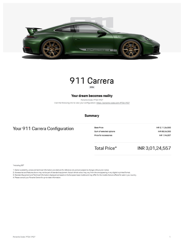 porsche 911 summary qoutation | PDF | Vehicles | Automotive Technologies