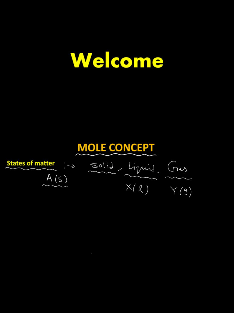 Mole Concept _ L-01 (Class Notes) _ Definition of Mole | PDF