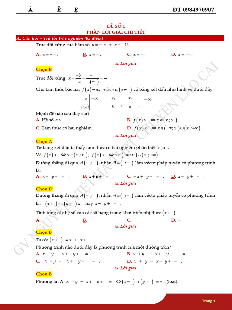 10-Đ:a-Ck2-Đề 01 | PDF