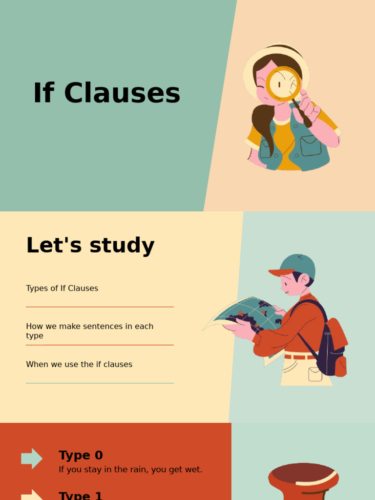 English Conditionals Presentation in Colorful Illustrative Style | PDF | Grammar | Linguistics