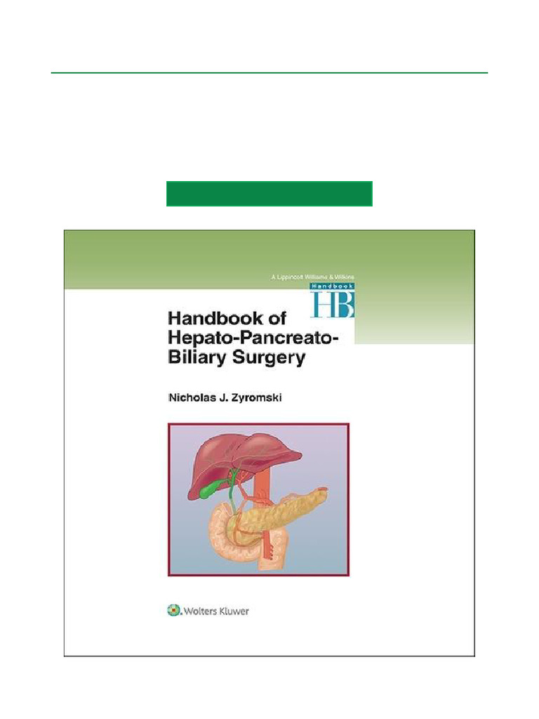 Handbook of HPB Surgery | PDF | Pancreatic Cancer | Doctor Of Medicine
